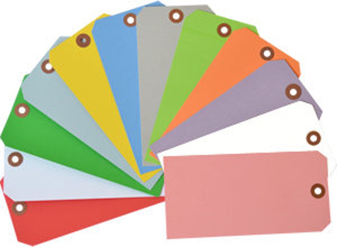 Color Shipping Tags - 4.75x2.375", Shipping Tags, Hang Tags, Gift Tags ...