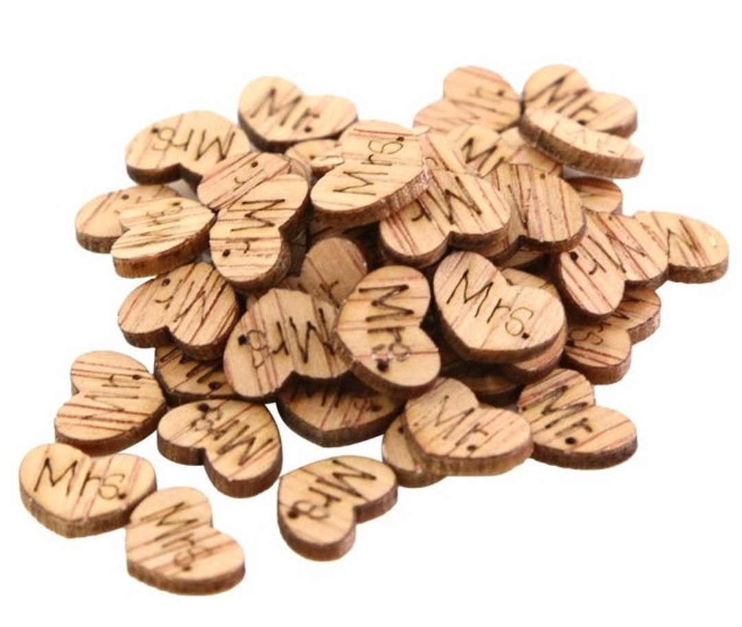 Mr. Mrs Wood Confetti | Wedding Decor | Table Decor | Wood Confetti ...