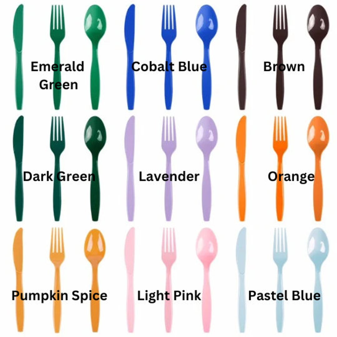 24ct Party Cutlery Set, Party Flatware, Disposable Flatware, Disposable ...