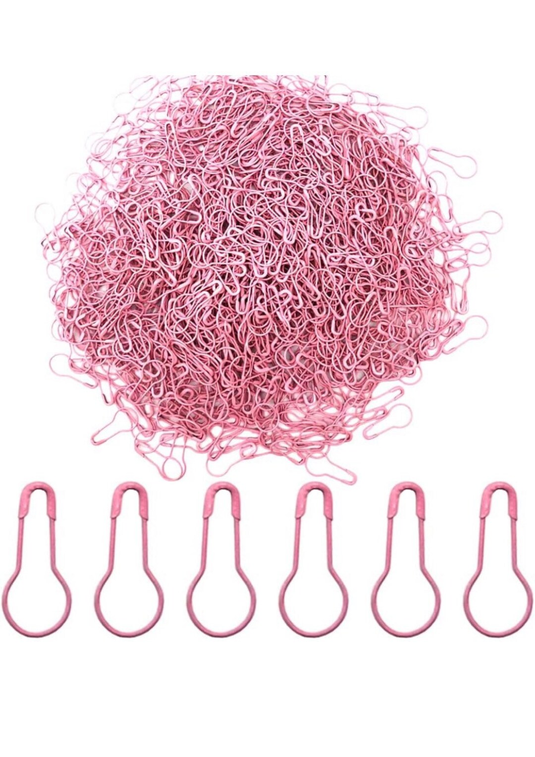 Light Pink Gourd Shape Safety Pins 0.8 Inches Metal Bulb Pins Clothing Accessories DIY Sewing ...