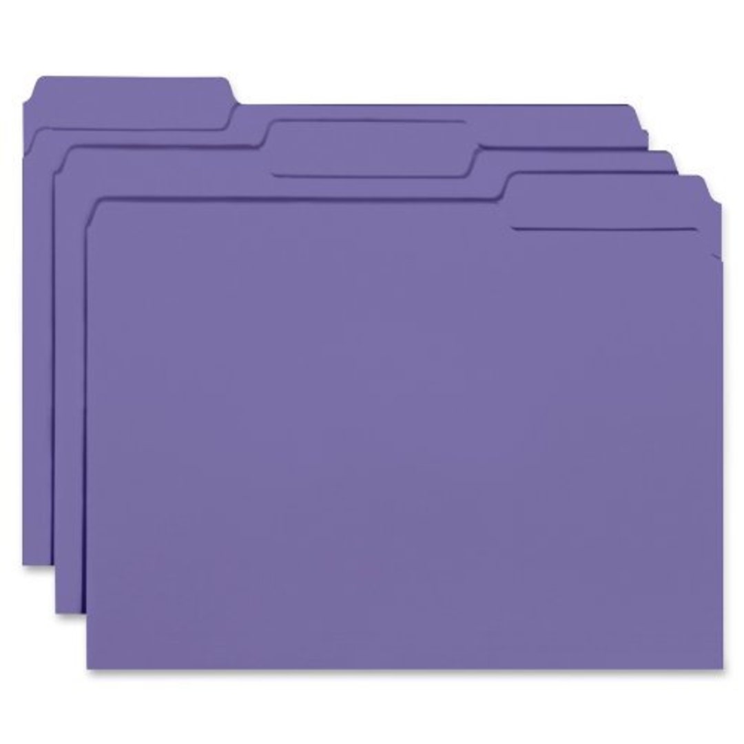 25CT Purple Kraft Standard File Folder, Kraft File Folder, Kraft Paper ...