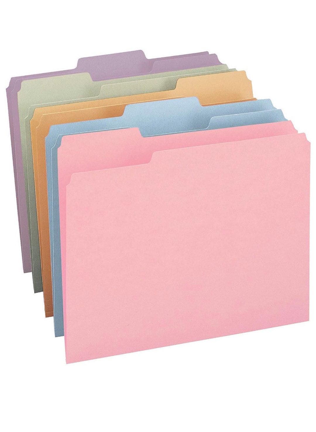 Pastel File Folders 25CT: Kraft Paper, Eco-friendly Office Supply - Etsy