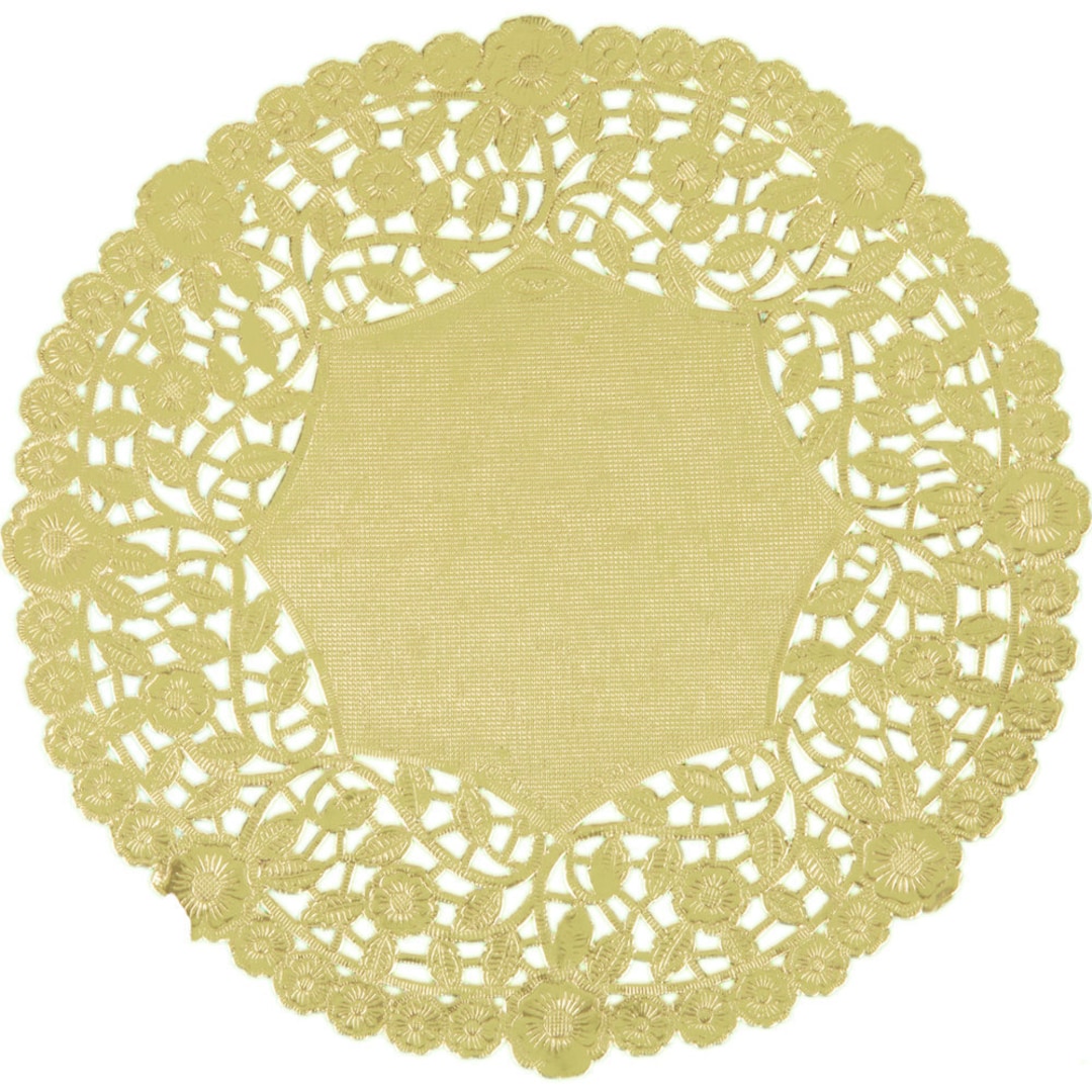 100ct Gold Foil Lace Doily, Gold Foil Doily, Gold Metallic Foil Lace ...
