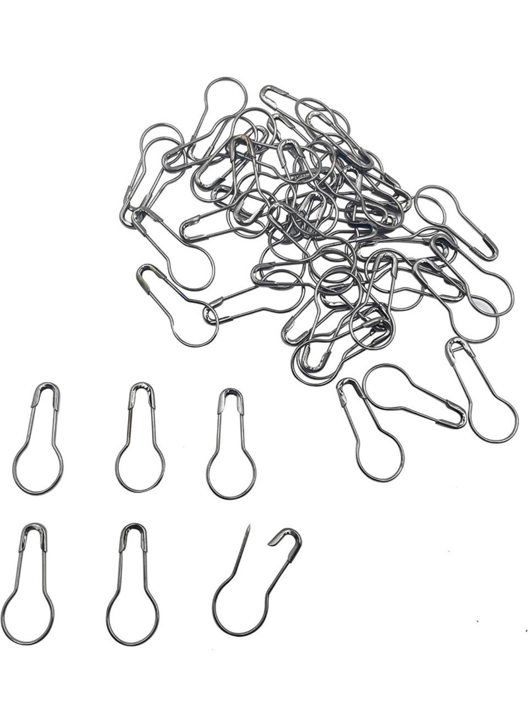 Gunmetal Gourd Shape Safety Pins 0.8 Inches Metal Bulb Pins Clothing ...