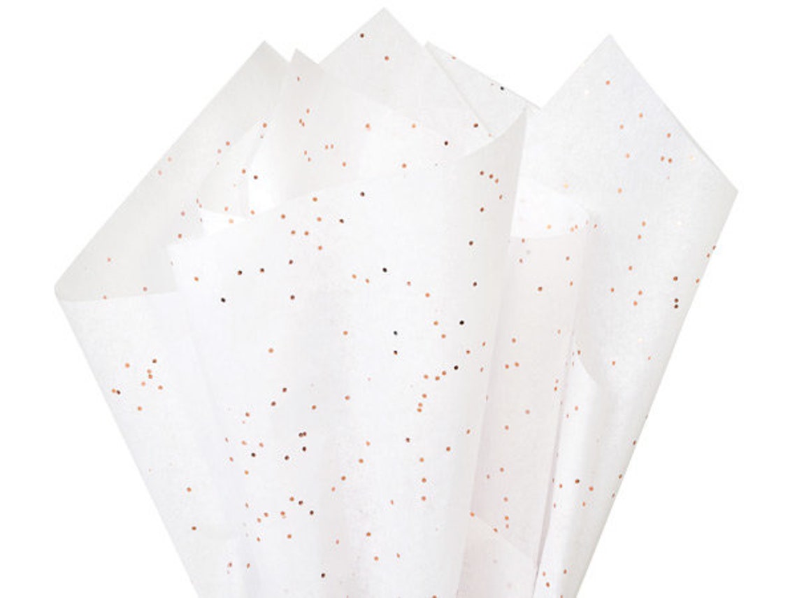 White Rose Gold Glitter Tissue Paper Tissue Paper Gift - Etsy