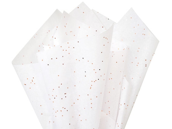White Rose Gold Glitter Tissue Paper Tissue Paper Gift - Etsy
