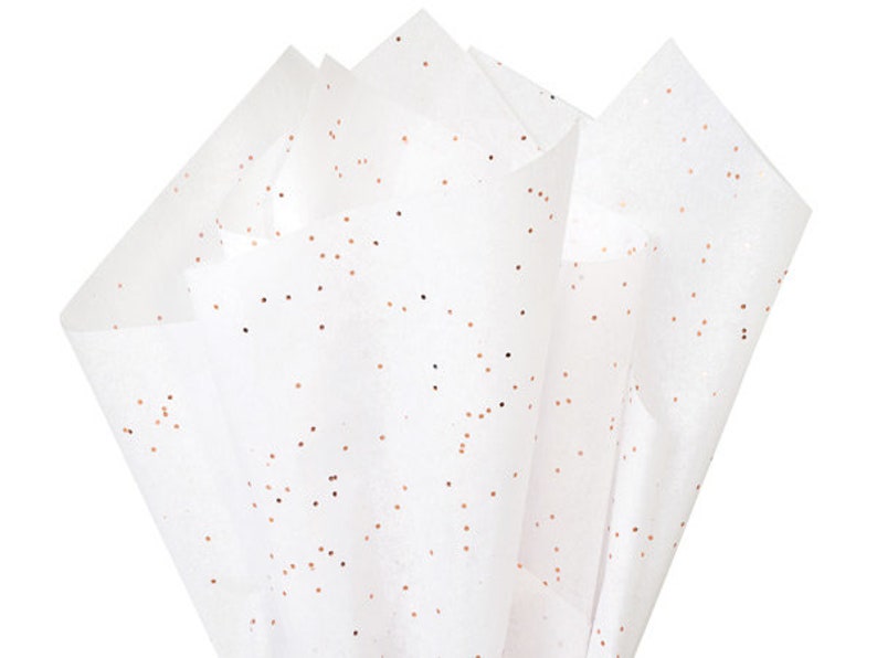 White Rose Gold Glitter Tissue Paper Tissue Paper Gift - Etsy