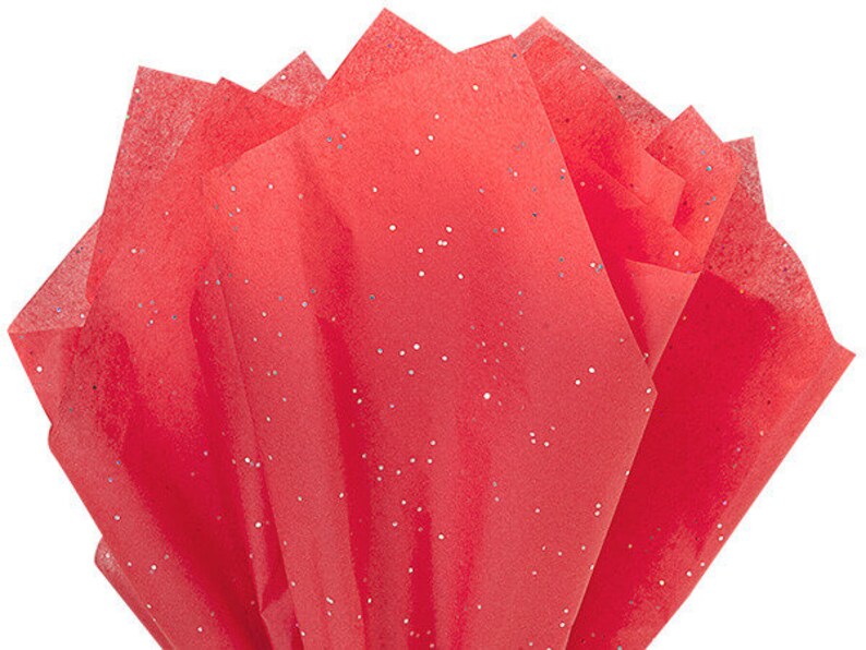 Red Glitter Tissue Paper: Gift Wrap, Party Decor (20x30") - Etsy