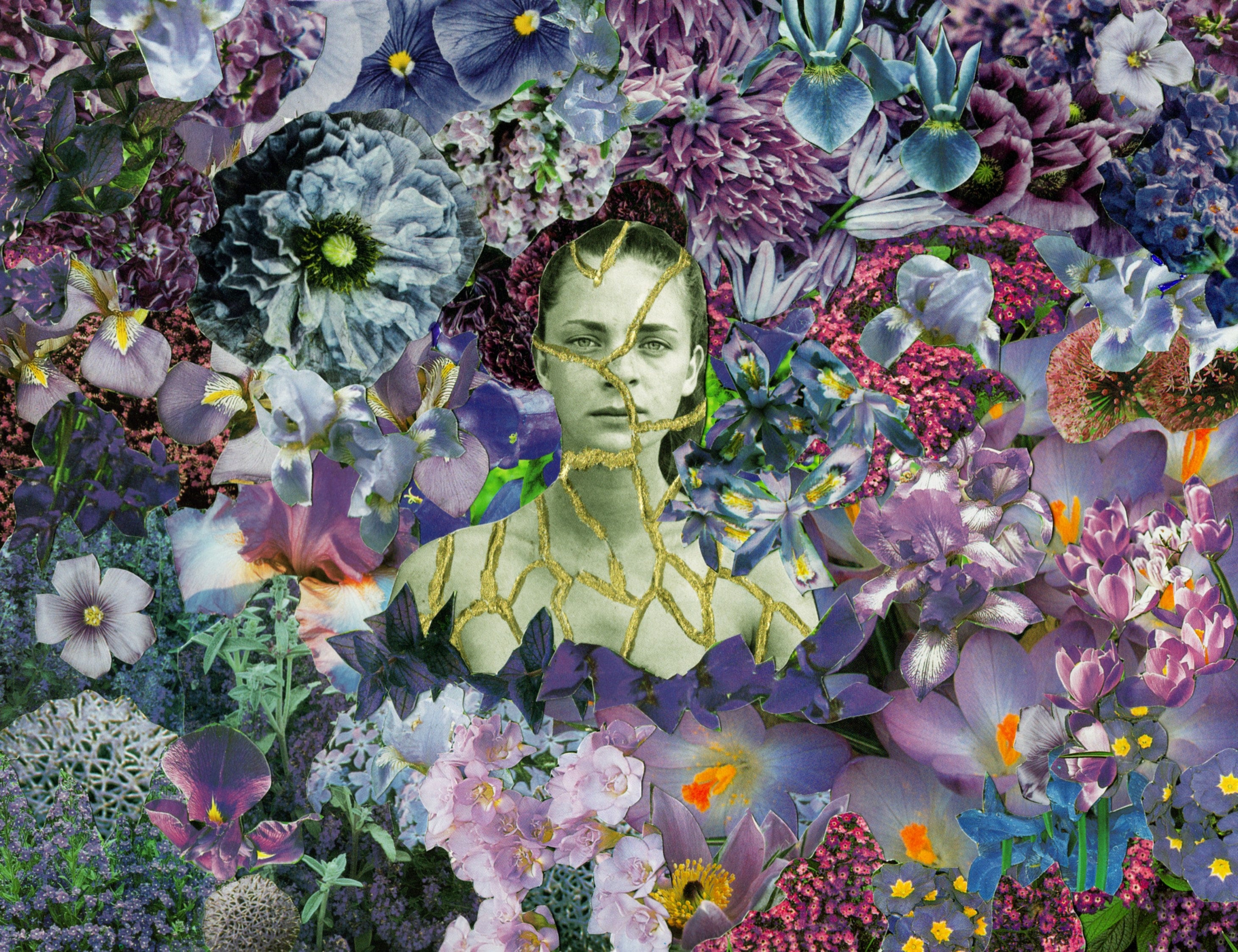 Colorful Collage Art Print/giclee Print/surrealist Floral Work - Etsy