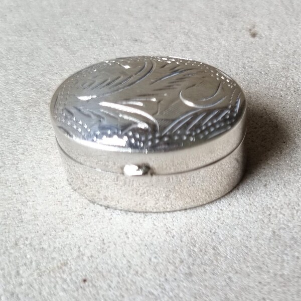 Silver Pill Box - Etsy