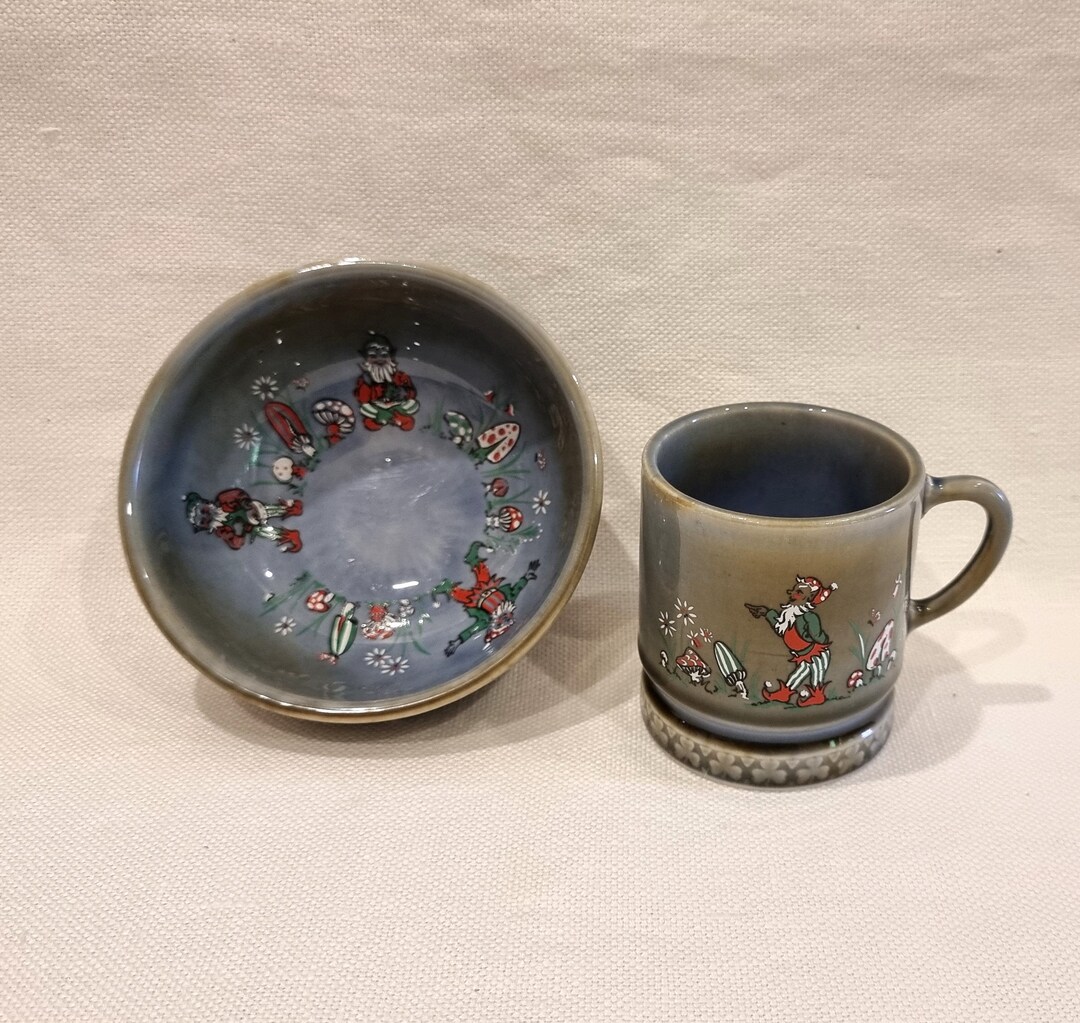 Vintage Wade Pottery Irish Porcelain Leprechauns Mushrooms - Etsy