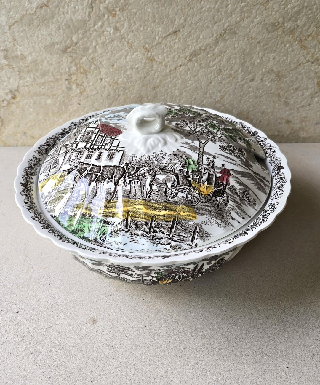 Myott England Vintage 1950s Royal Mail Lidded Serving Tureen Hand ...