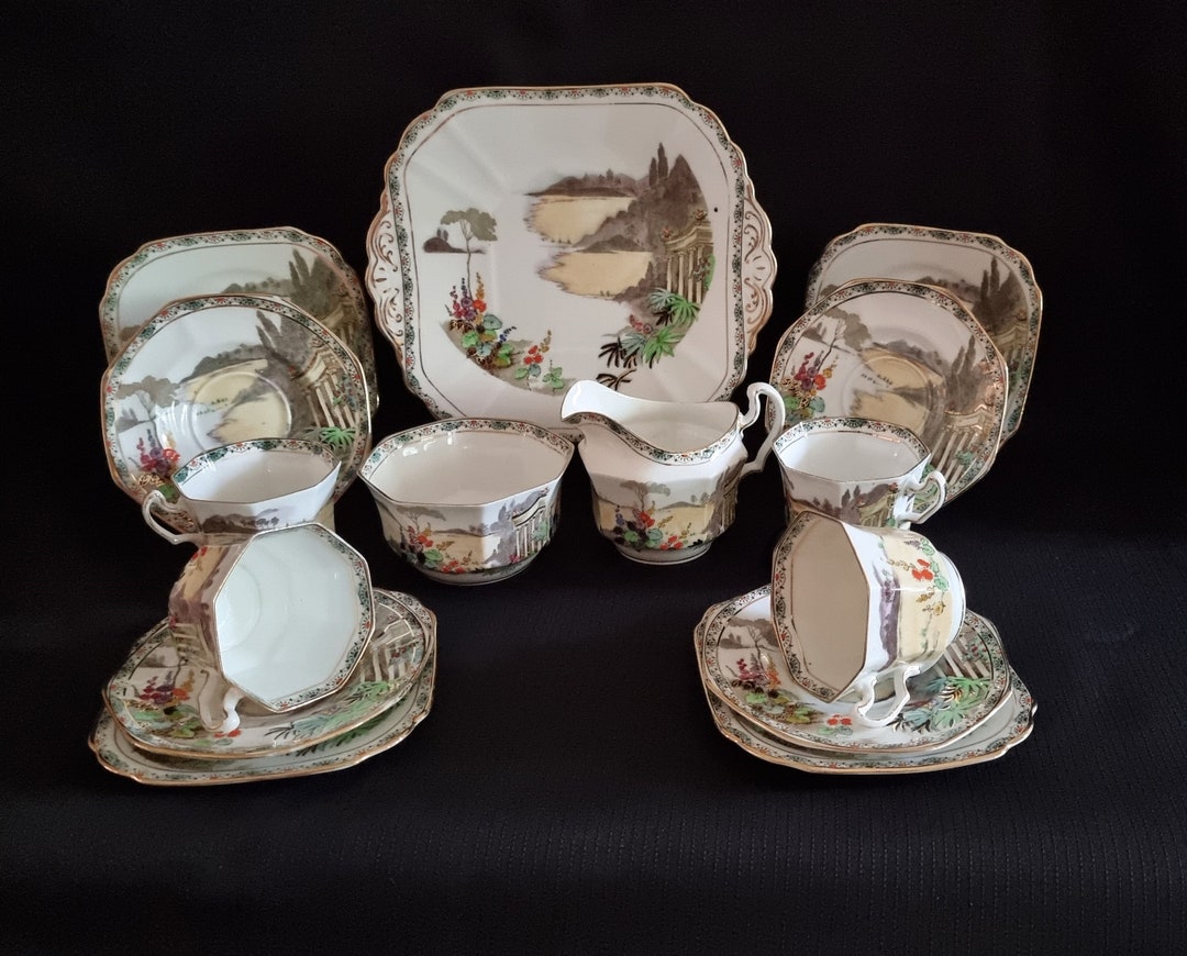 Rare Art Deco Radford's Dysart Bone China Tea Set, Fenton England 1928 ...
