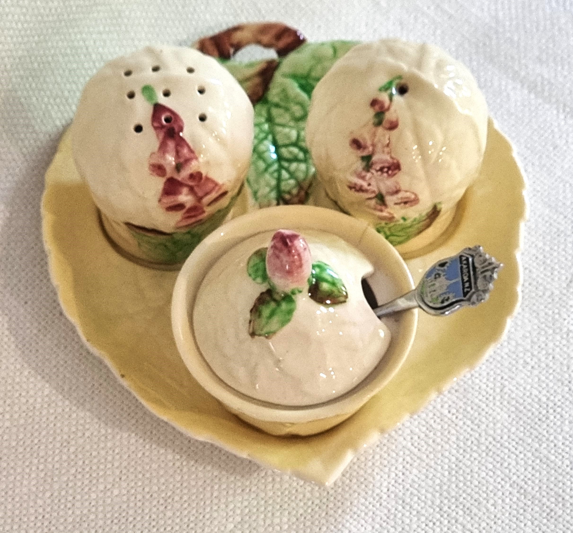 Vintage Carlton Ware Foxglove Four Piece Condiment & - Etsy