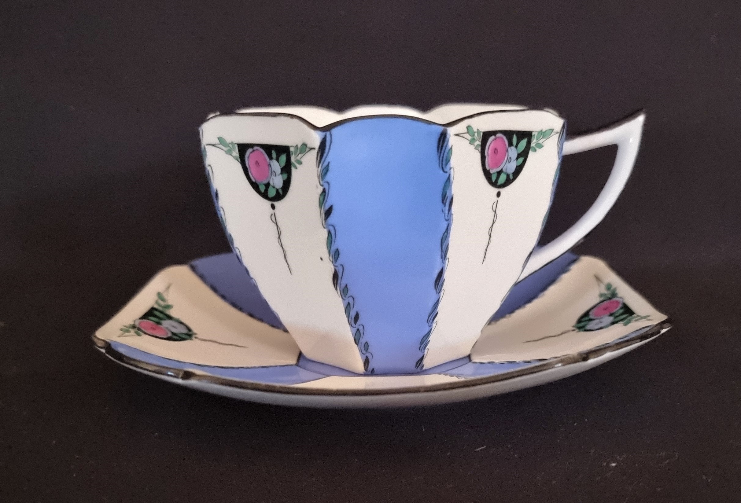 Vintage Shelley Fine Bone China Art Deco Queen Anne Duo 11524 - Etsy