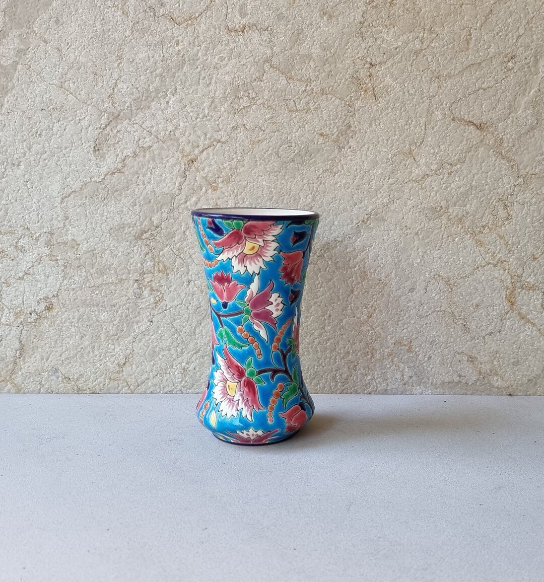 Gorgeous Vintage Emaux De Longwy France Hand Painted Enamelled Vase - Etsy