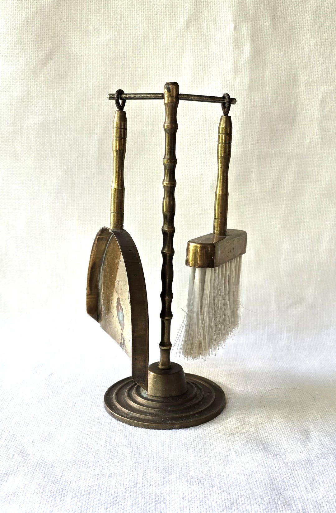 Vintage Retro Brass Crumb Sweeper Set Brush & Dust Pan Set - Etsy