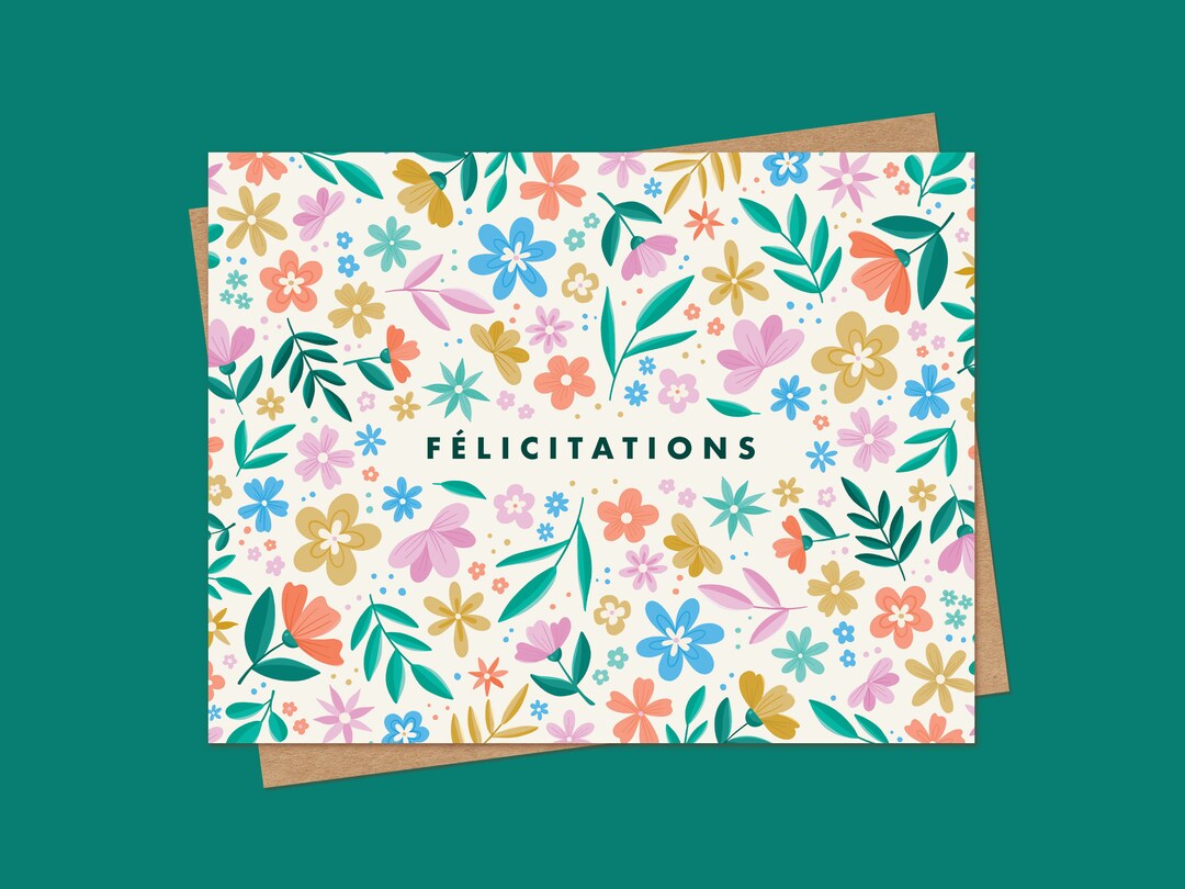 Carte De Félicitations Carte Félicitations Carte - Etsy Canada