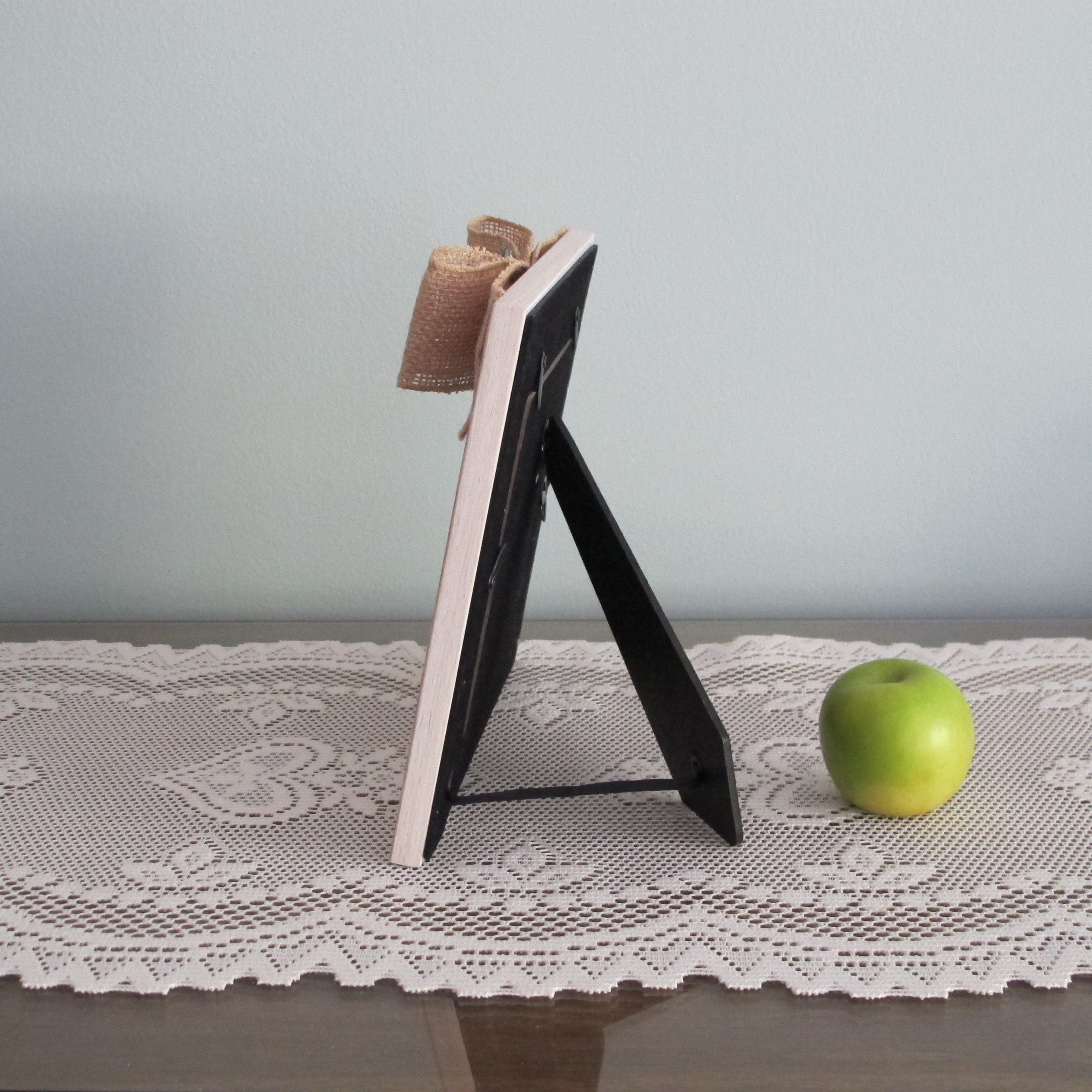 Distressed Ivory 5 X 7 Picture Frame With Burlap Ribbon - Etsy