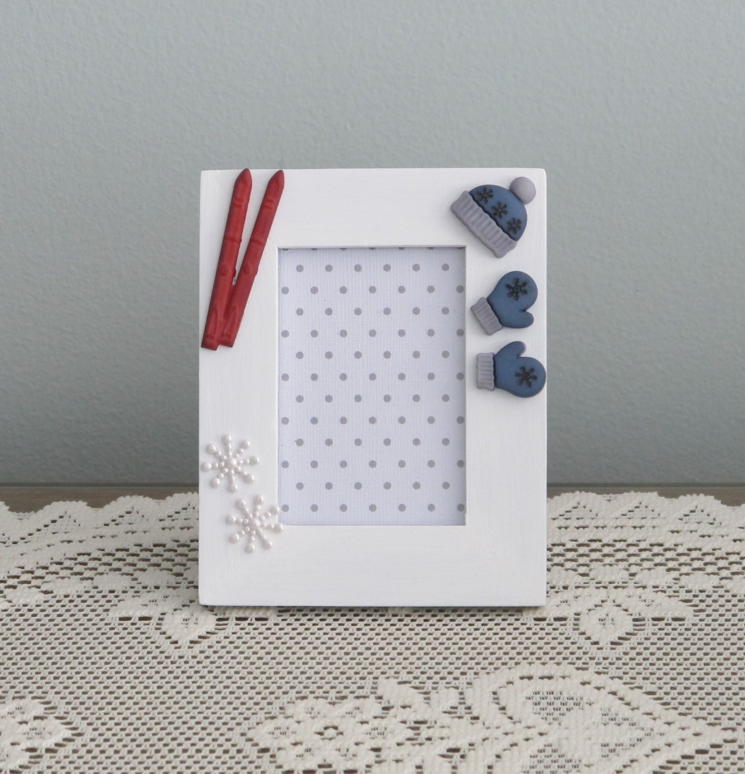 Custom Wooden Ski Picture Frame