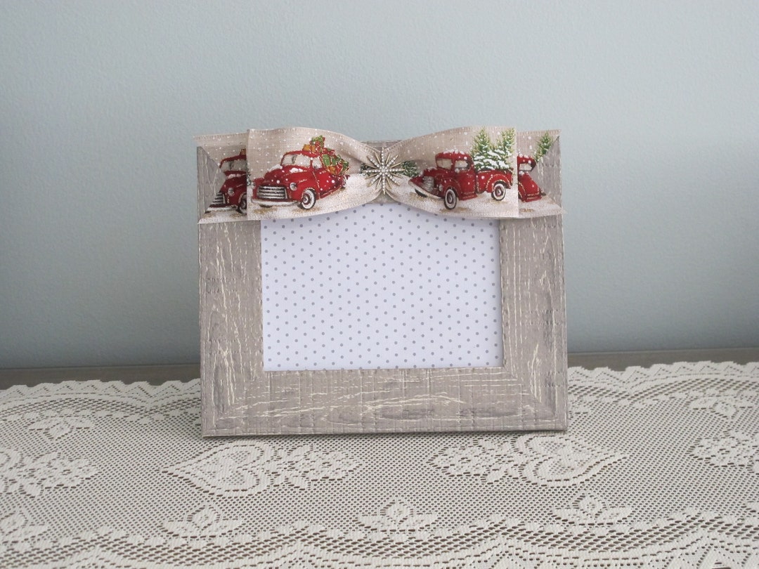 A Country Christmas Truck 5 X 7 Picture Frame - Etsy
