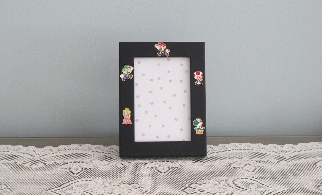 Mario, Luigi and Gang on 3.5 X 5 Black Picture Frame - Etsy