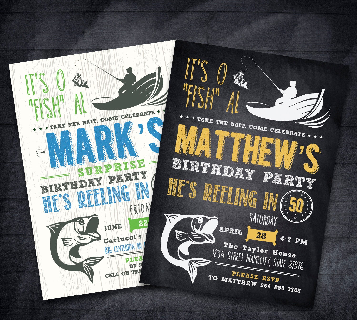 Fishing Birthday Invitation Fisherman Birthday Invitation - Etsy