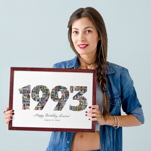 Custom 1993 Photo Collage, 30th Birthday Gift for Her, 30th Birthday ...