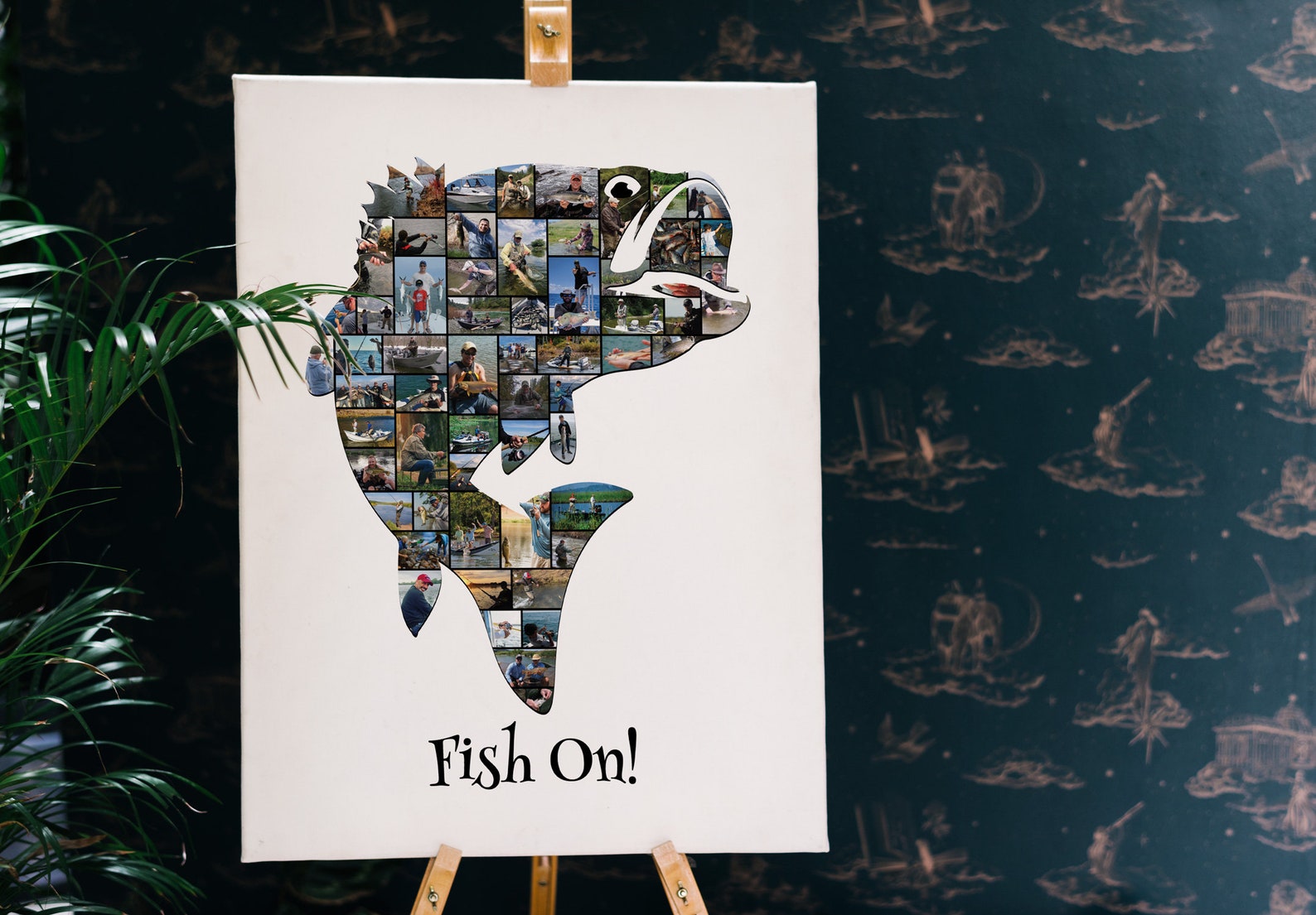 Custom Fish Photo Collage Bass Fish Photo Collage Fishing - Etsy