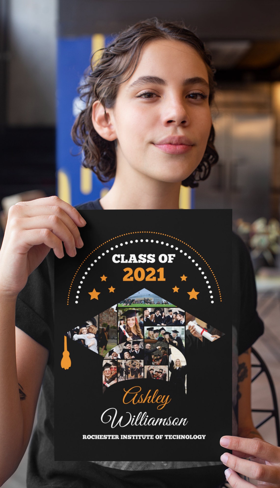 Graduation Cap Photo Collage Personalised Graduation Photo | Etsy