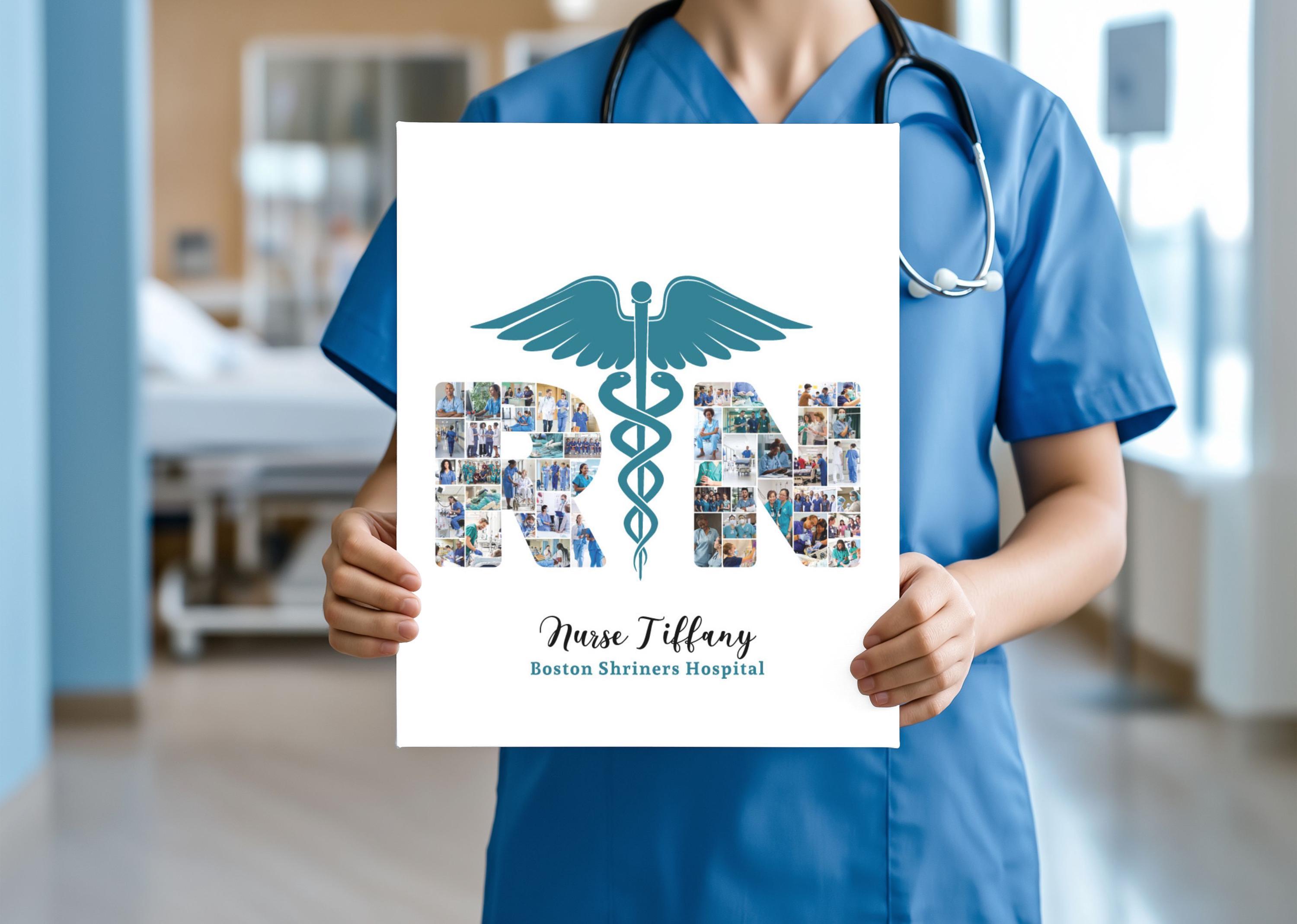 CUSTOM CANVAS Nurse Gift Photo Collage Nurse Graduation Coworker Gift ...