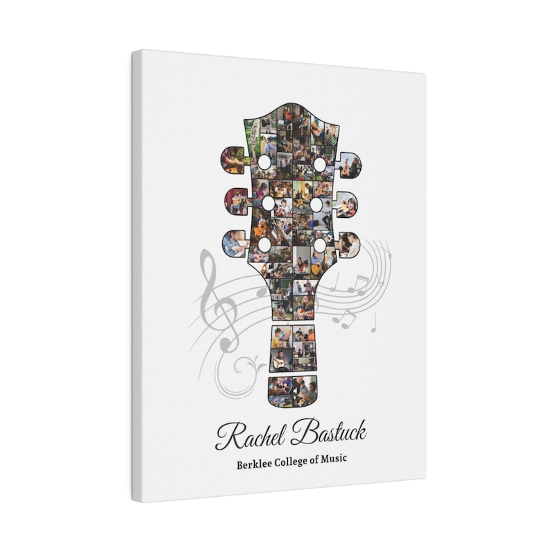 CUSTOM CANVAS Guitar Player Gift Photo Collage Guitar Gifts Guitarist ...