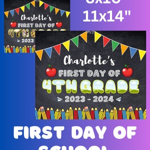 Editable First Day of School, Back to School Sign, First Day Sign ...