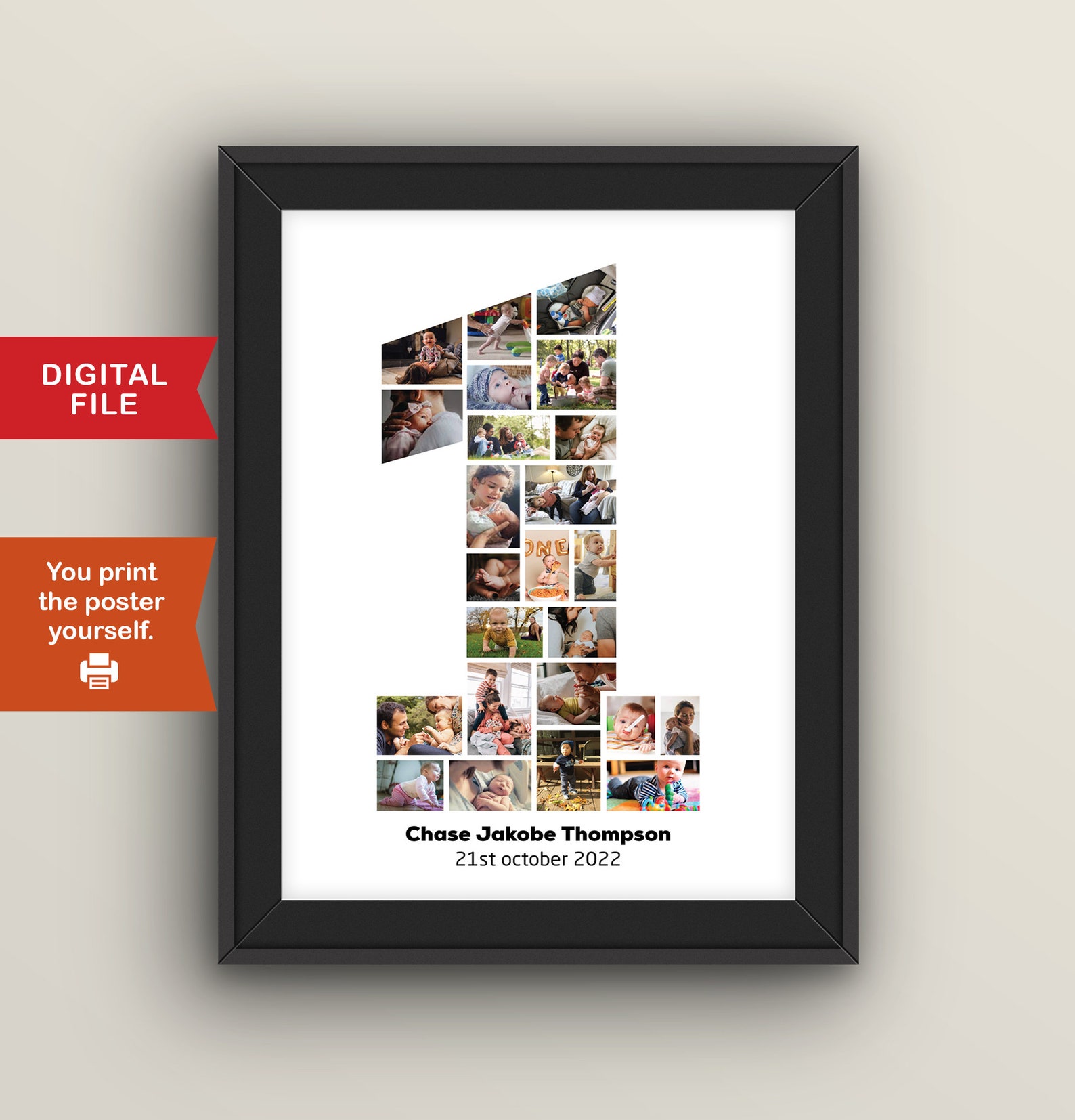 1st Birthday Photo Collage 1st Birthday Gift 1st Wedding - Etsy