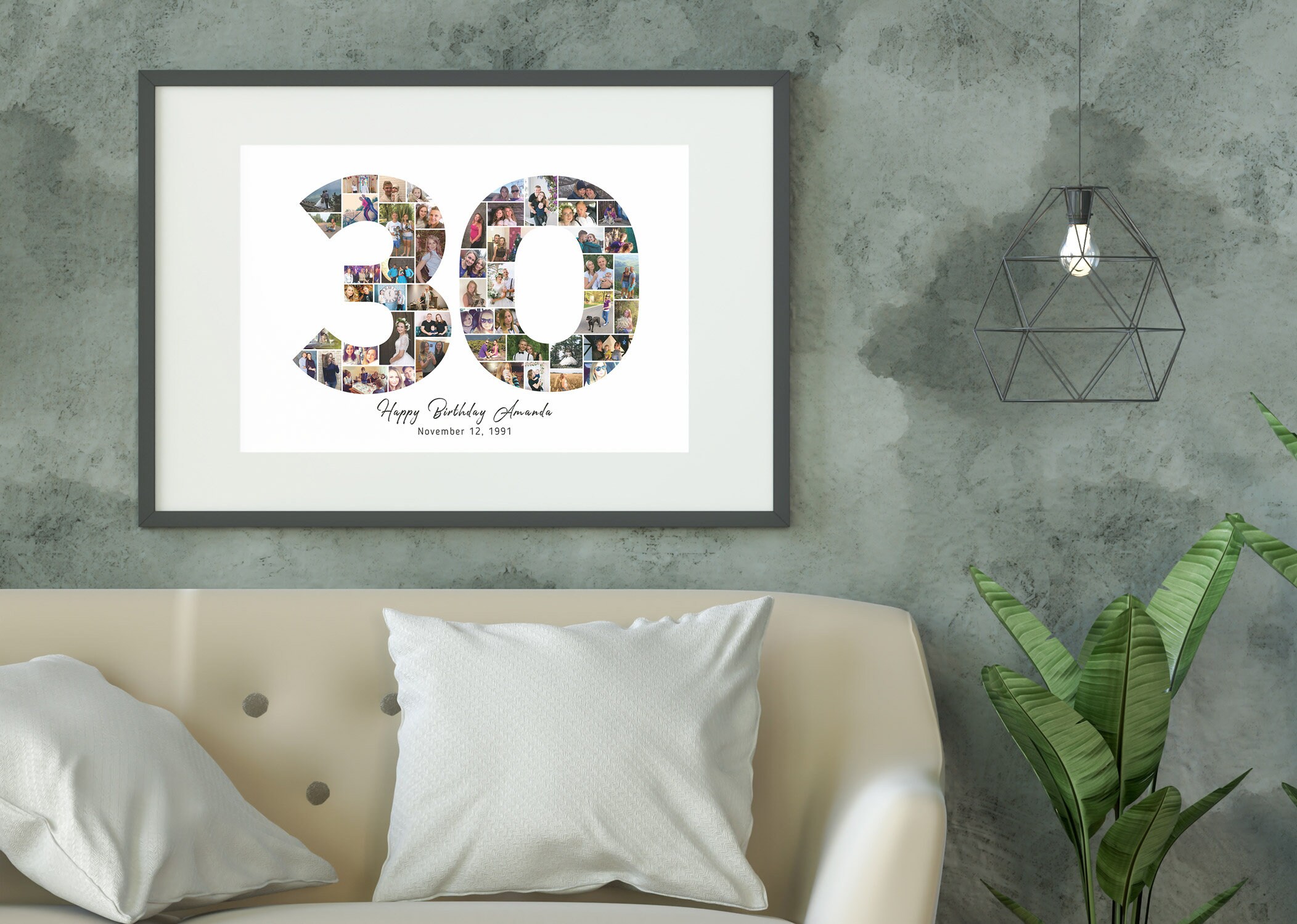 Thirty Photo Collage 30th Birthday Photo Collage 30th Gift - Etsy