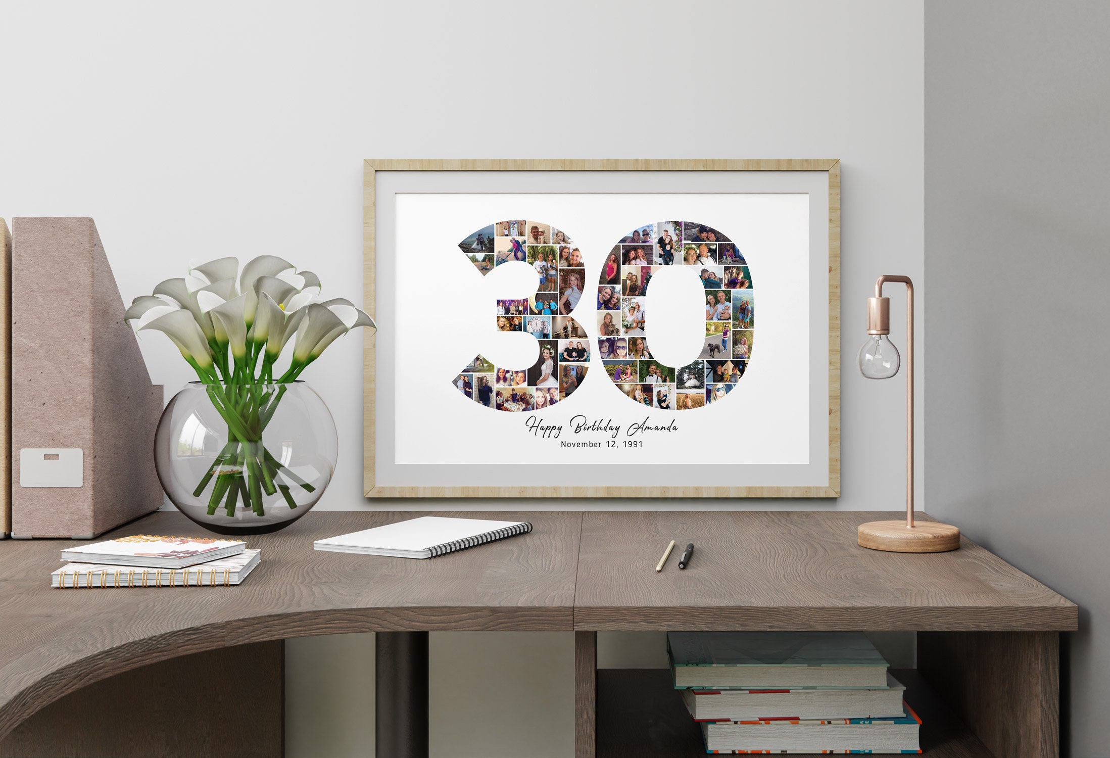 Thirty Photo Collage 30th Birthday Photo Collage 30th Gift - Etsy