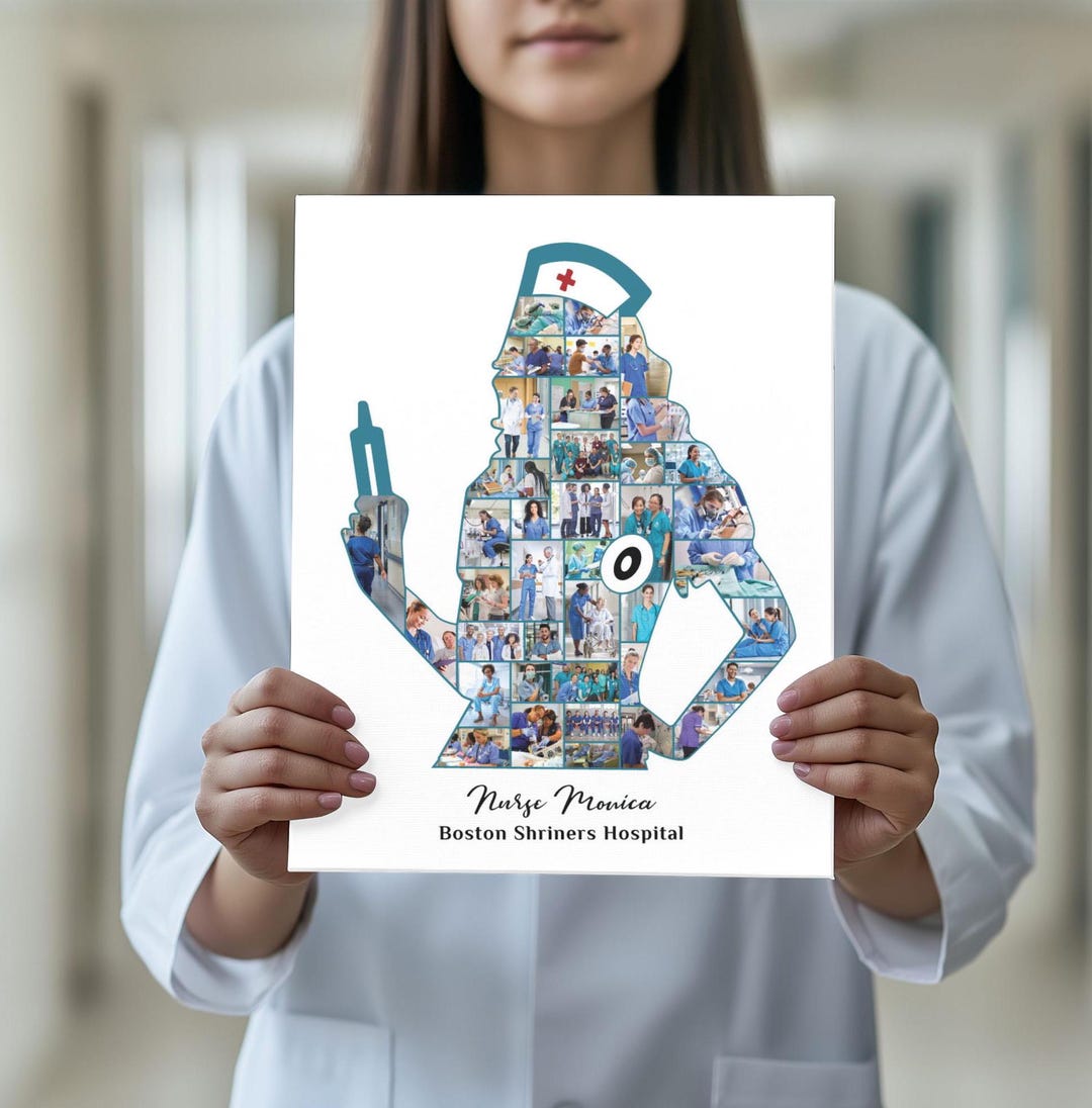 CUSTOM CANVAS Nurse Gift Photo Collage Nurse Graduation Coworker Gift ...