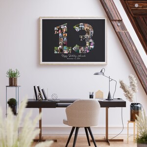Black 13th Photo Collage, 13.geburtstag, 13th Birthday Gift ...