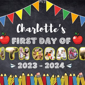 Editable First Day of School, Back to School Sign, First Day Sign ...