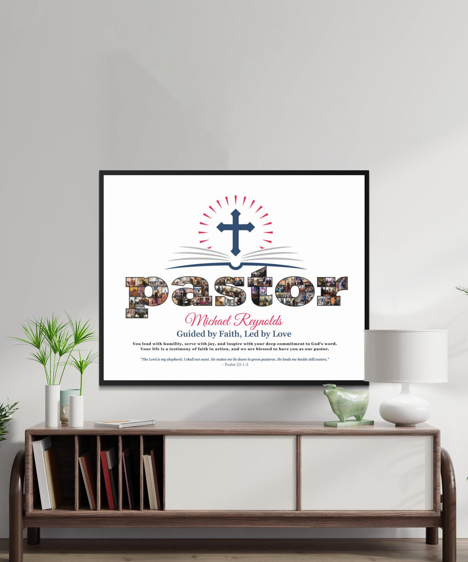 CUSTOM CANVAS Pastor Gifts Photo Collage Pastor Appreciation Gift ...