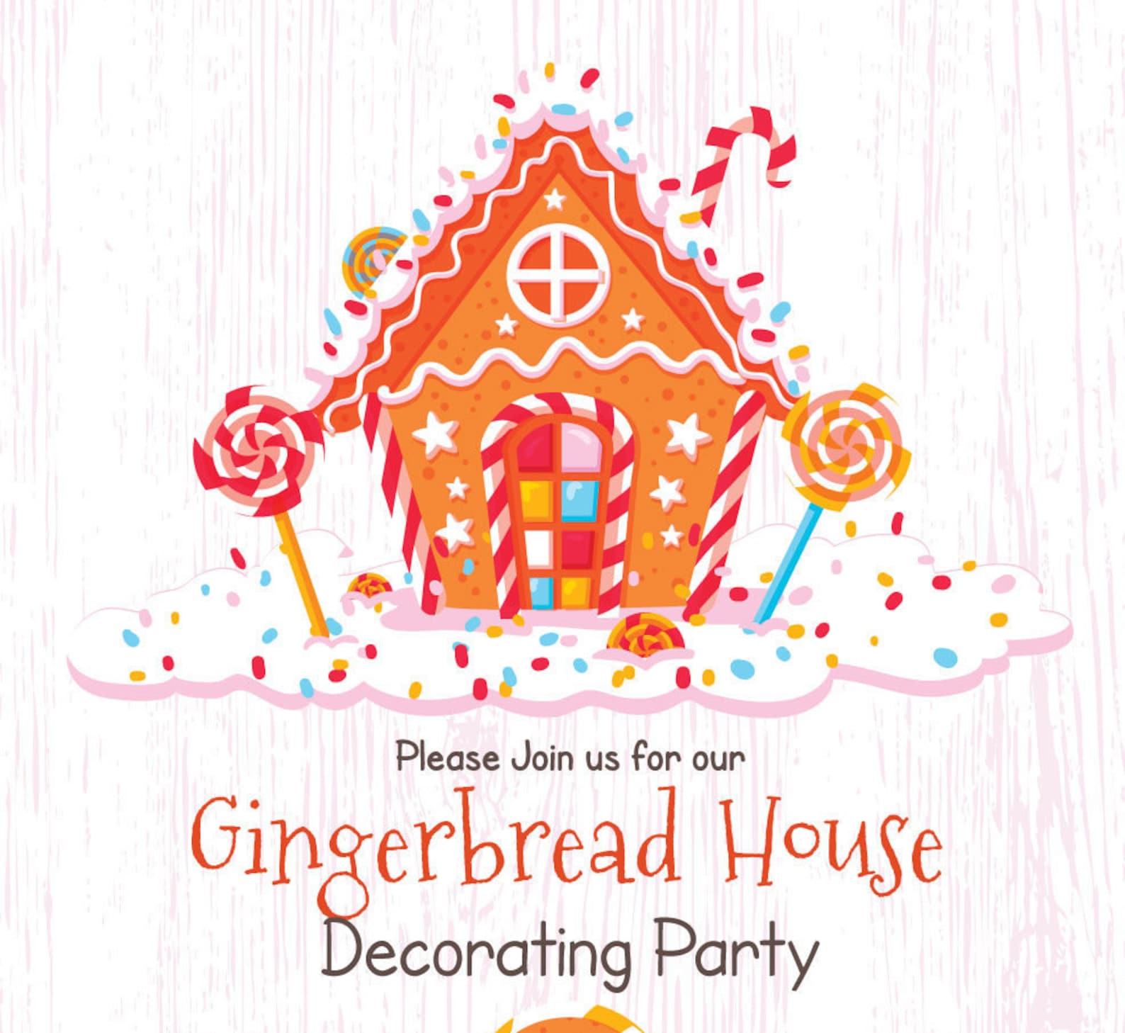 Gingerbread House Decorating Party Invite Holiday Invite - Etsy