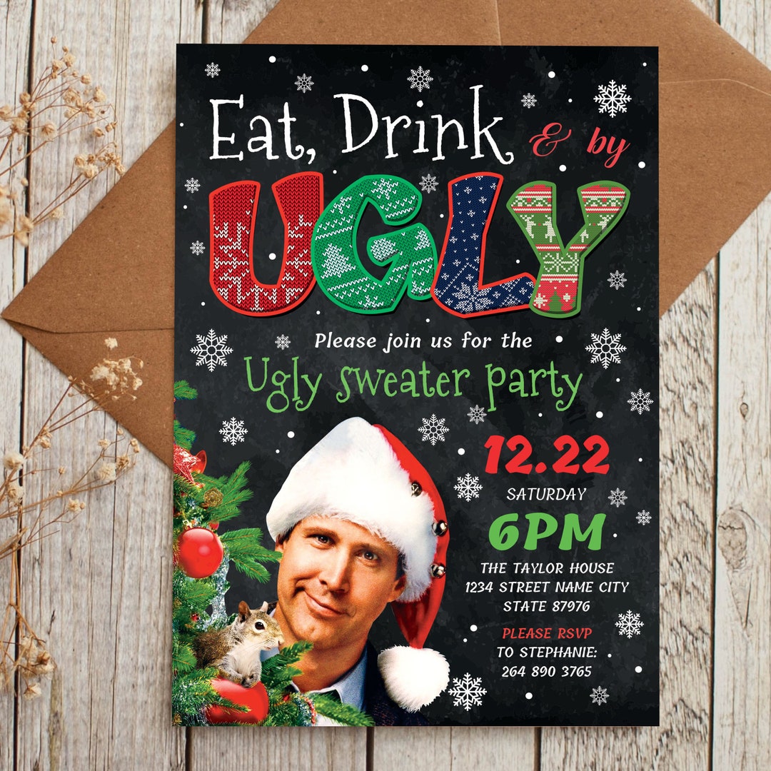 Funny Christmas Party Invitations, Christmas Vacation Invite, Griswold ...