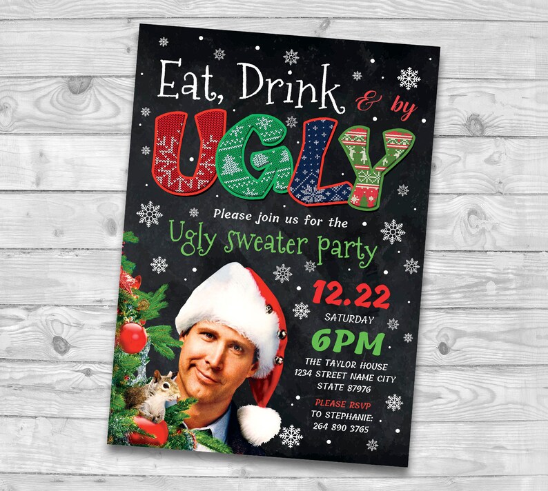 Christmas Vacation Invite jolliest bunch of invite Funny | Etsy