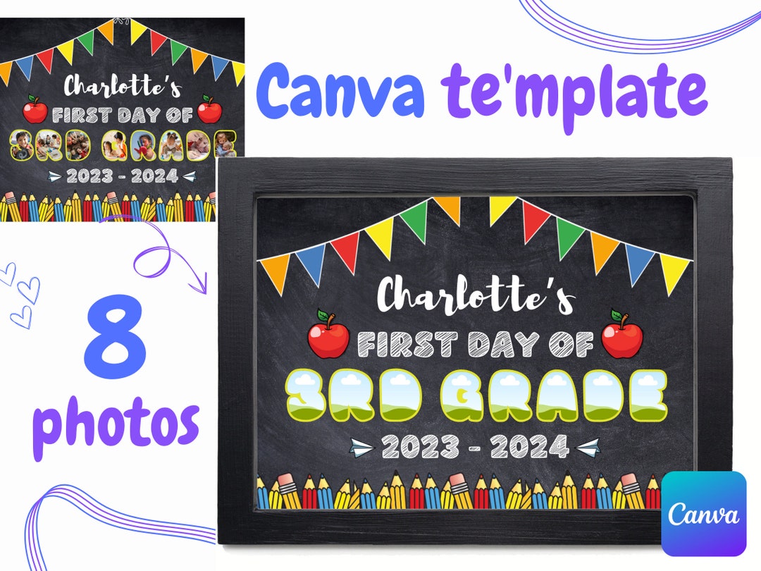 Editable First Day of School, Back to School Sign, First Day Sign ...