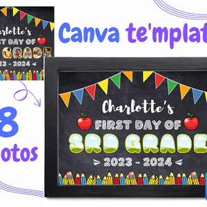 Editable First Day of School, Back to School Sign, First Day Sign ...