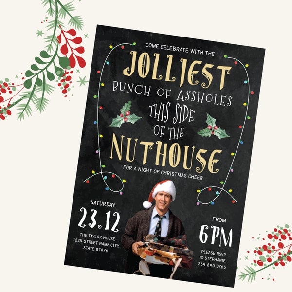 Funny Christmas Party Invitations - Etsy