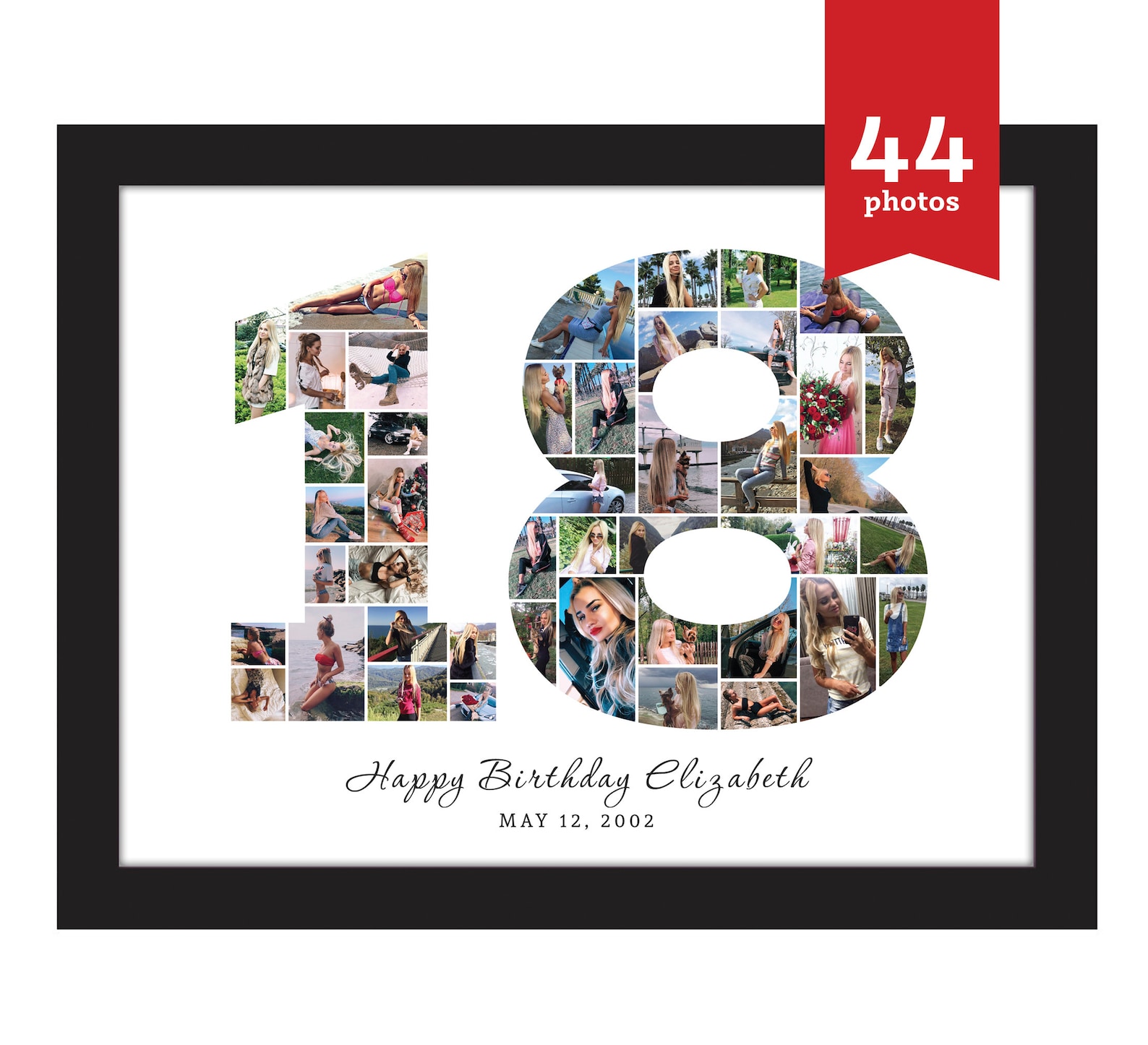 18th Birthday Photo Collage, 18th Birthday Gift, 18. Geburtstag, 18 ...