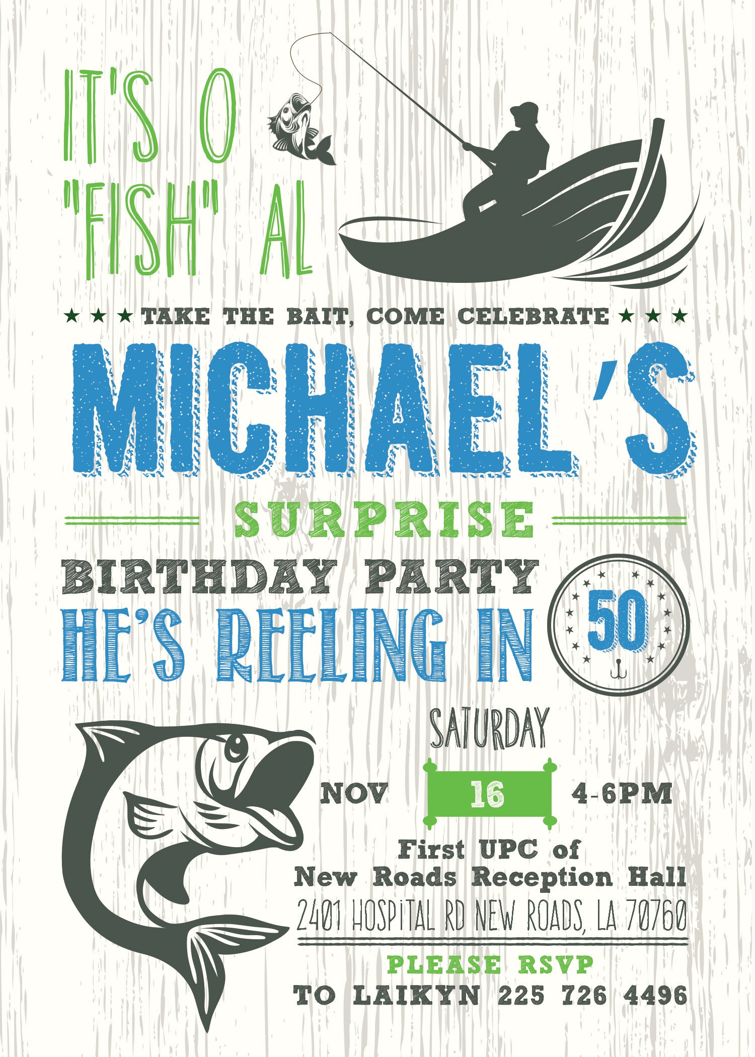 Fishing Birthday Invitation Fisherman Birthday Invitation - Etsy