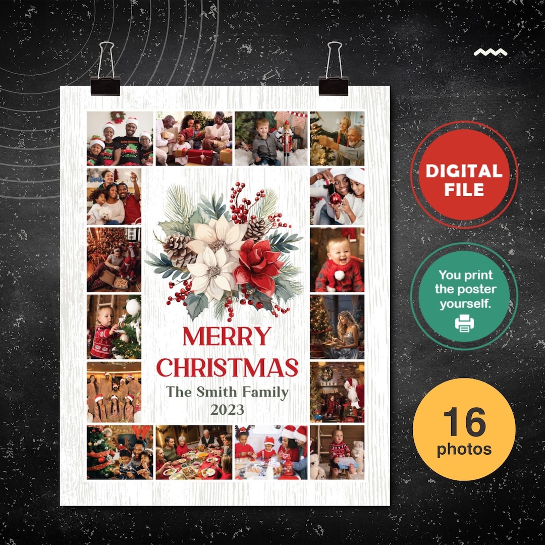 Christmas Poster Family Sign Christmas Sign Merry Christmas Christmas ...