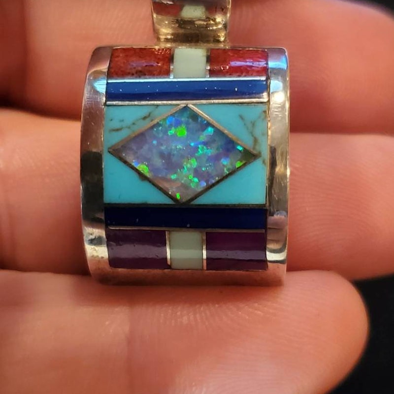 Intarsia Pendant - Etsy